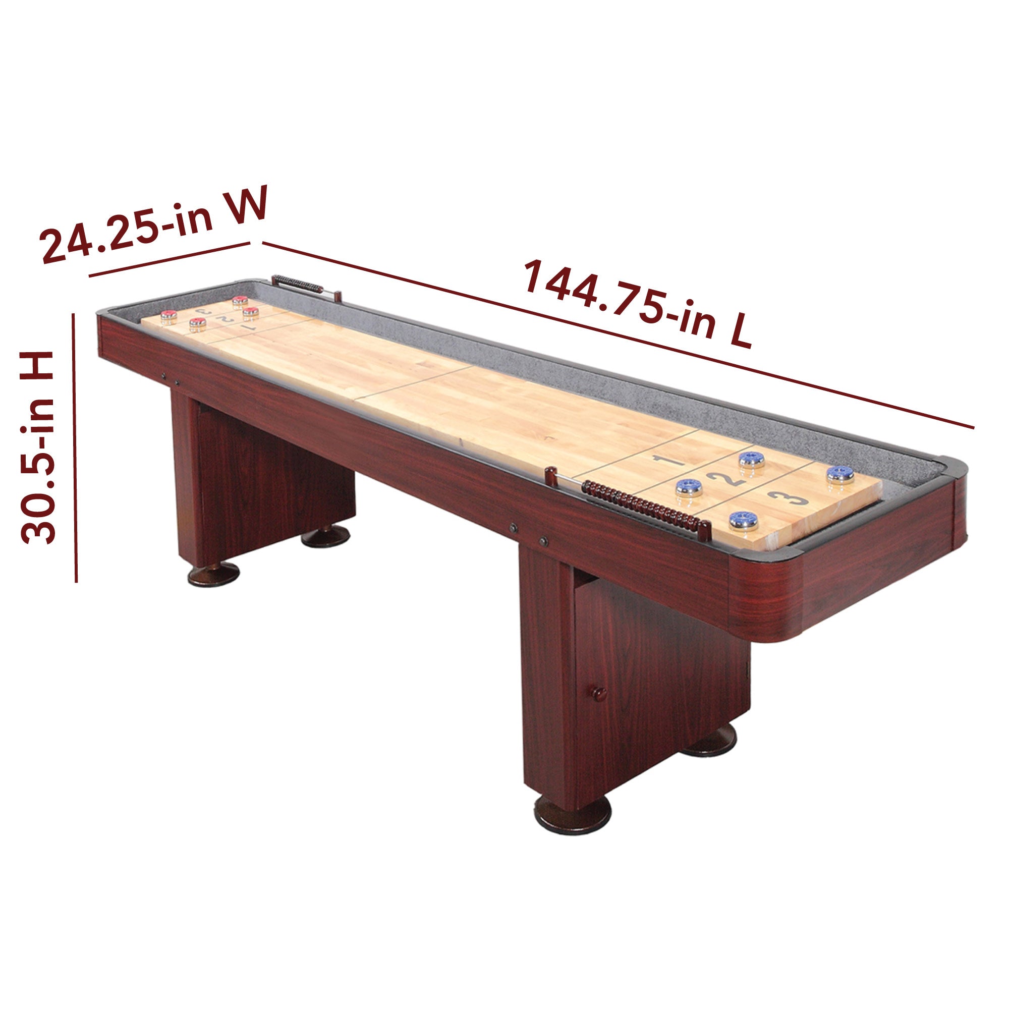Challenger 12' Deluxe Pub Style Shuffleboard Table | Charlie's Wholesale