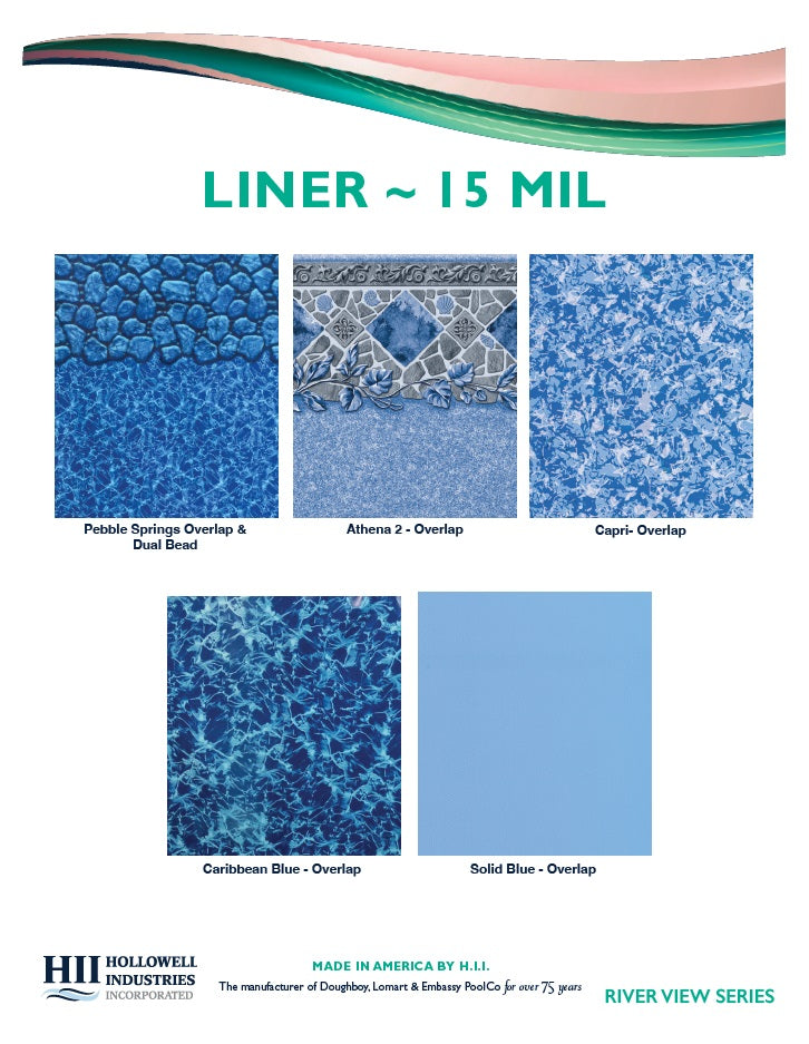 Capri Above Ground 20 Mil Overlap Pool Liner by H.I.I. | Charlie's ...