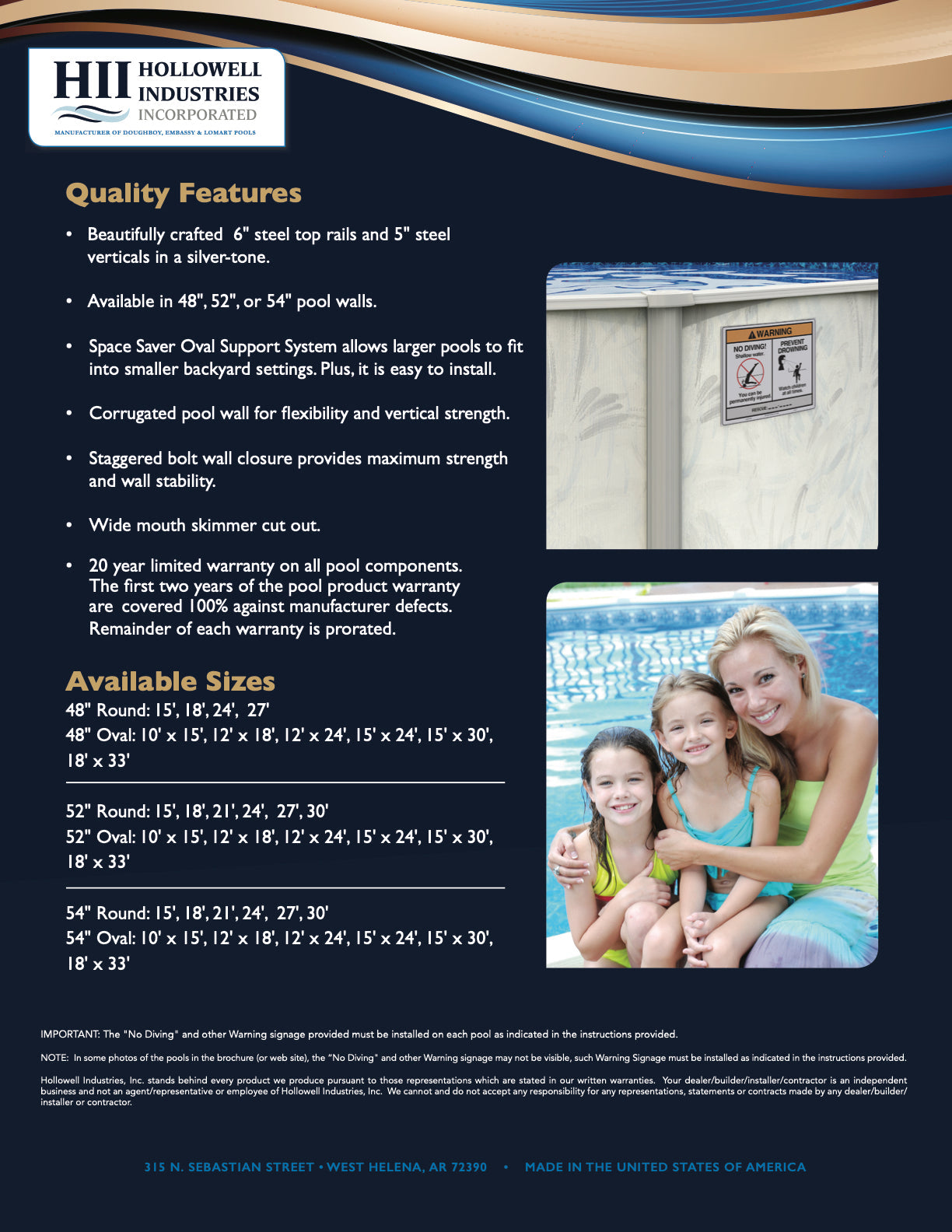 Caspian 48", 52" or 54" Tall Steel Above Ground Pool Kit plus Starter ...