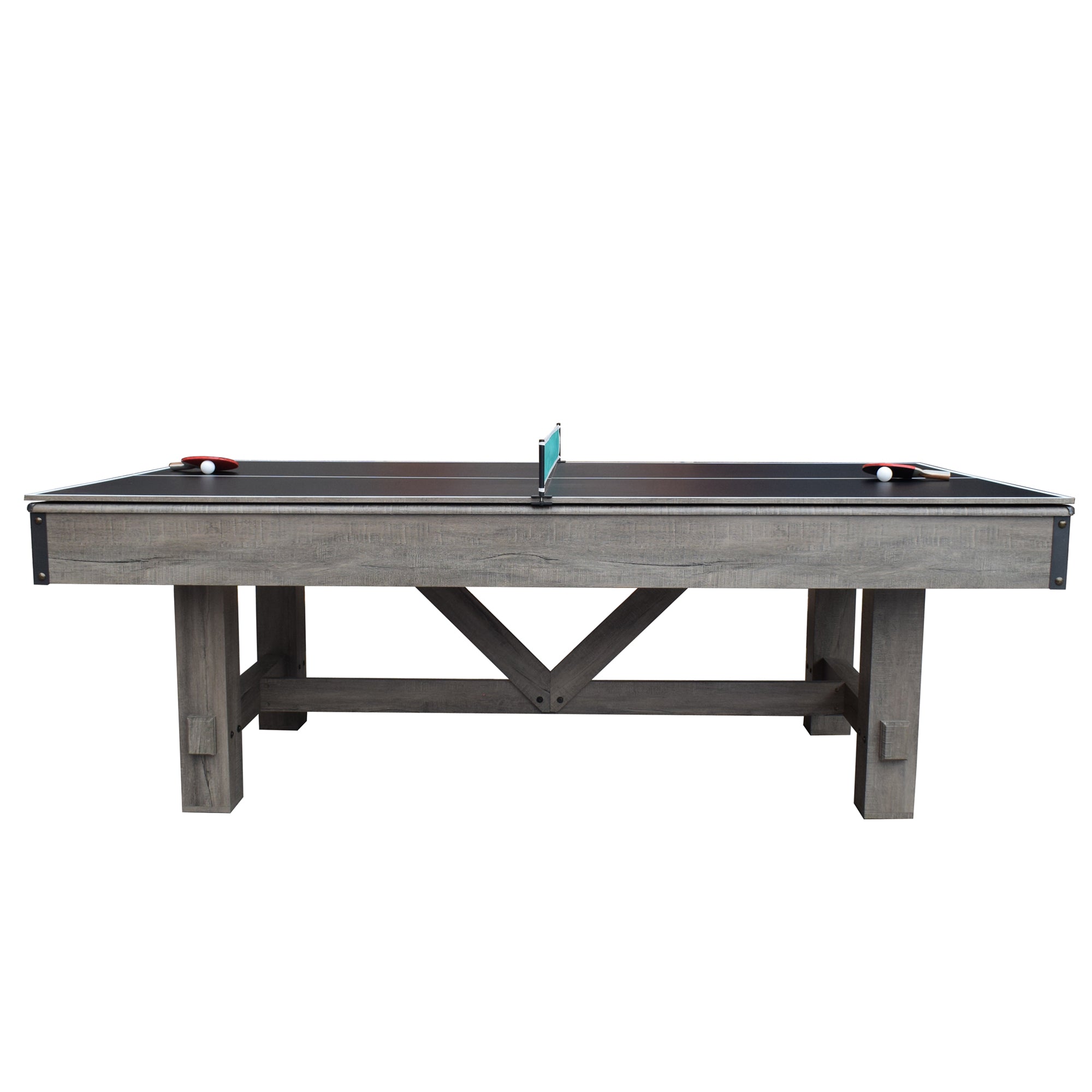 Logan 7-ft 3-in-1 Multi Game Dining Table w/ Benches and Ping Pong ...